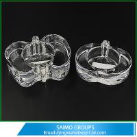 China SM-3623-0 Apple Shape Tea Light Holder 6.8cm x 6.5cm Wedding Party Decoration Glass Favors for sale