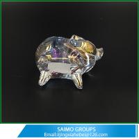China Wholesale Glass Pig Candle Holder 10cm x 6.5cm Decorative Table Centerpiece for sale