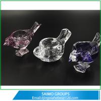 China Bird Shape Decorative Tealight Votive Clear Glass Candle Holder SM-1317-0 7cm Length for sale