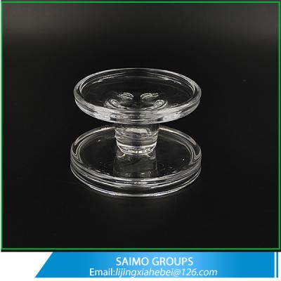 China Bamboo Joint Clear Glass Pillar Candle Stand 10cm x 6cm for Home Decor for sale