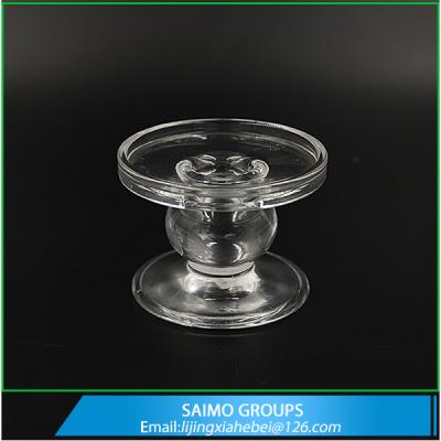 China Crystal Glass Candlestick Ball Shape Christmas Tableware 9cm Diameter 290g for sale