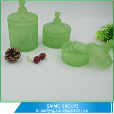 China SM-3010-0 Bling Crystal Candle Glass Jar with Lid - 6.9cm to 17.6cm Sizes, 210g to 879g Weight Options for sale