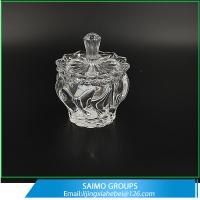China SM-10982-0 Clear Crystal Glass Sugar Bowl With Lid - 7 Day Samples, 40 Day Production, Custom Colors for sale