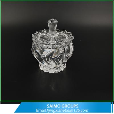 China SM-10982-0 Clear Crystal Glass Sugar Bowl With Lid - 7 Day Samples, 40 Day Production, Custom Colors for sale