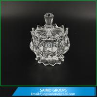China SM-10982-0 Clear Crystal Glass Sugar Bowl With Lid - 7 Day Samples, 40 Day Production, Custom Colors for sale