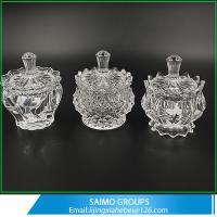 China SM-10982-0 Clear Crystal Glass Sugar Bowl With Lid - 7 Day Samples, 40 Day Production, Custom Colors for sale