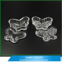 China SM-10983-0 Butterfly Shaped Mini Glass Jar Box - Custom Colors & 40-Day Production Time for sale