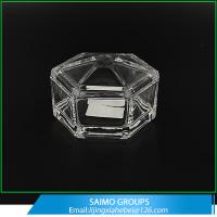China SM-10696-0 Middle East Classic Hexagonal Glass Candy Jar 8.0cm Diameter 275g Weight Clear Glass Container for sale