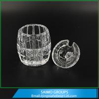 China SM-3139-0 Beehive Crystal Glass Honey Jar with Lid - 10.5cm Diameter, 340g Weight - Custom Colors Available for sale