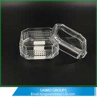 China SM-11162-0 Beaded Design Octolateral Crystal Sugar Bowl with Glass Lid - 10cm Diameter, 520g Weight for sale