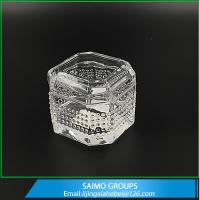 China SM-11163-0 Octolateral Beaded Crystal Sugar Bowl with Glass Lid - 10.0cm Diameter, 520g Weight for sale