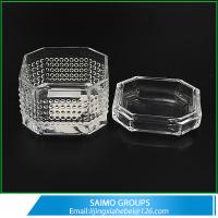China SM-11163-0 Octolateral Beaded Crystal Sugar Bowl with Glass Lid - 10.0cm Diameter, 520g Weight for sale