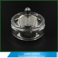 China SM-12325-0 Handmade Glass Round Sweet Jar 10cm Diameter 520g Weight Candy Buffet Display Container for sale