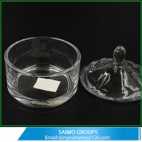 China SM-12326-0 Crystal Glass Sugar Bowl With Lid - Clear & Custom Colors - 40 Day Delivery for sale