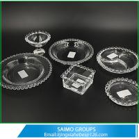 China Beaded Series Glass Tableware Bowl Plate Dish SM-3964-0 Clear Custom Colors for sale