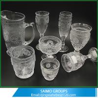 China Sunflower Series Antique Goblet Wine Glass Set - Hand Press Engraved Drinking Glasses with 7-Day Sample Delivery and 40-Day Production for sale