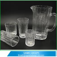 China Wholesale Embossed Glass Tumbler Whisky Drinking Cup 300ml Clear Glassware for sale