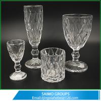 China Hand Pressed Pineapple Crystal Wedding Champagne Cup for sale