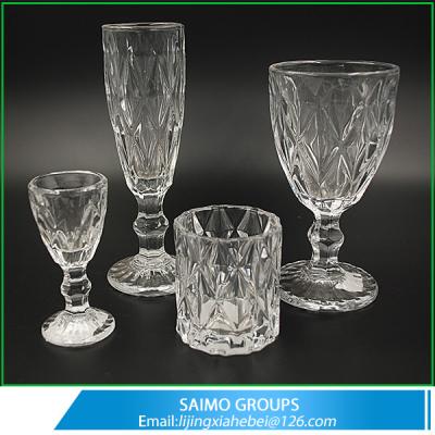 China Hand Pressed Pineapple Crystal Wedding Champagne Cup for sale