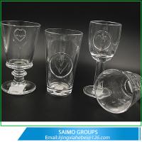 China Lead Free Hand Pressed Crystal Tumbler Cups Large Drinking Glasses 350ml Clear for sale
