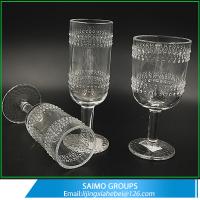 China Crushed Ice Dringking Ware Glass Goblet for sale