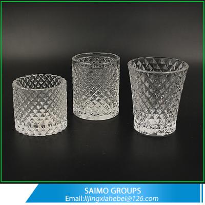 China Pineapple Pattern Tall Highball Crystal Drinking Water Glass 250ml Handmade for sale