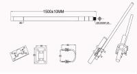 China Customized LoRa Antenna 915MHz 868MHz Outdoor Helium Antenna 8dBi 10dBi 12dBi,High Gain Fiberglass LoRa Helium Antenna for sale