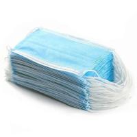 China 3 Ply Disposable Face Mask Blue Color Earloop Low Resistance To Breathing for sale