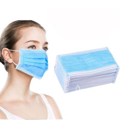China Blue Color Disposable Earloop Face Mask Hypoallergenic High Filtration Capacity for sale