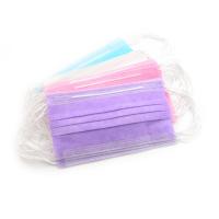 China Colorful Disposable Face Mask Size 17.5 X 9.5cm With Adjustable Nose Wire for sale