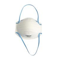 China Absorption Odor Disposable Dust Mask , Cupped Face Mask Internal Sponge Nose Pad Design for sale