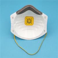 China Durable Non Woven Fabric Face Mask With Yellow Color Latex Free Head Straps for sale