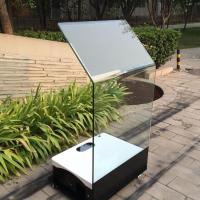 China Rear Projection Film 30 Inch Interactive Touch Kiosk Holo Transparent Glass With File Transfer Software for sale