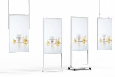 China 65 Inch Double Sided Digital Signage Display Outdoor Ultra Thin Frame for sale