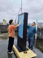 China Outdoor 49inch Double Sides Digital Signage with Metal Case and Toughened Glass Panel for sale