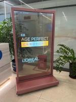 China 55 inch Floor Standing TV Transparent OLED Digital Signage AMOLED Screen 4K Touch Ultra Thin Transparent OLED Display for sale
