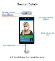 China 15W 8 Inch Face Recognition Infrared Human Body Thermometer for sale