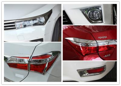 China COROLLA 2014 Chromed Car Headlight Covers TailLight Garnish And Fog Lamp Bezel for sale