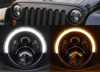 China JEEP Wrangler 2007 - 2017 JK Modified Xenon Head Lamp Assy Type Dragon B Car LED DRL for sale