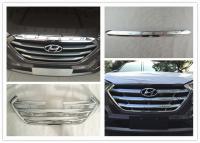 China Hyundai New Tucson 2016 2017 Front Grille Molding Cover 3D Carbon Fiber / Chrome for sale