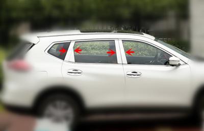 China Polished Stainless steel Car Window Trim Strip For NISSAN X-TRAIL 2014 for sale