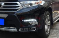 China Auto Part LED Daytime Running Light DRL for Toyota Highlander 2012 2013 with Chromed Rim for sale