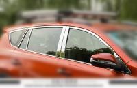 China Polished Stainless Steel Car Window Trim Fit For Toyota RAV4 2013 2014 for sale