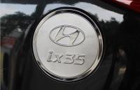 China Custom Auto Body Trim Parts , Stainless steel Fuel Tank Cap Cover For Hyundai Tucson IX35 2009 for sale