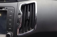 China Custom Auto Interior Trim Parts KIA Sportage R 2014 Inner Chromed Air Outlet Cover for sale