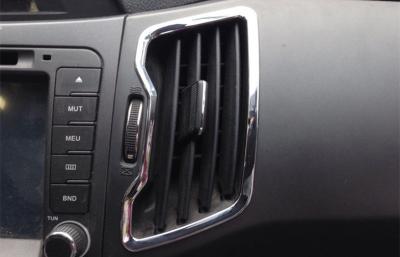China Custom Auto Interior Trim Parts KIA Sportage R 2014 Inner Chromed Air Outlet Cover for sale
