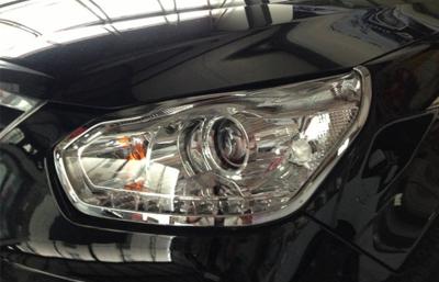 China High Precision Auto Chromed Headlight Bezels for Chery Tiggo 2012 Export for sale