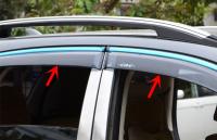 China HONDA CR-V 2012 Car Window Visors , Stainless Steel Trim Stripe Wind Deflectors for sale