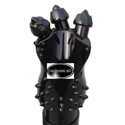 China High Carbon Steel API Standard Tri Hawk Bit for HDD Projects - Hard Rock Soil Drilling with Carbide Cutter Teeth for sale