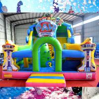 China Adult Party Games Large PVC Paw Patrol Inflatable Jumping Castle Slide with Obstacle for sale